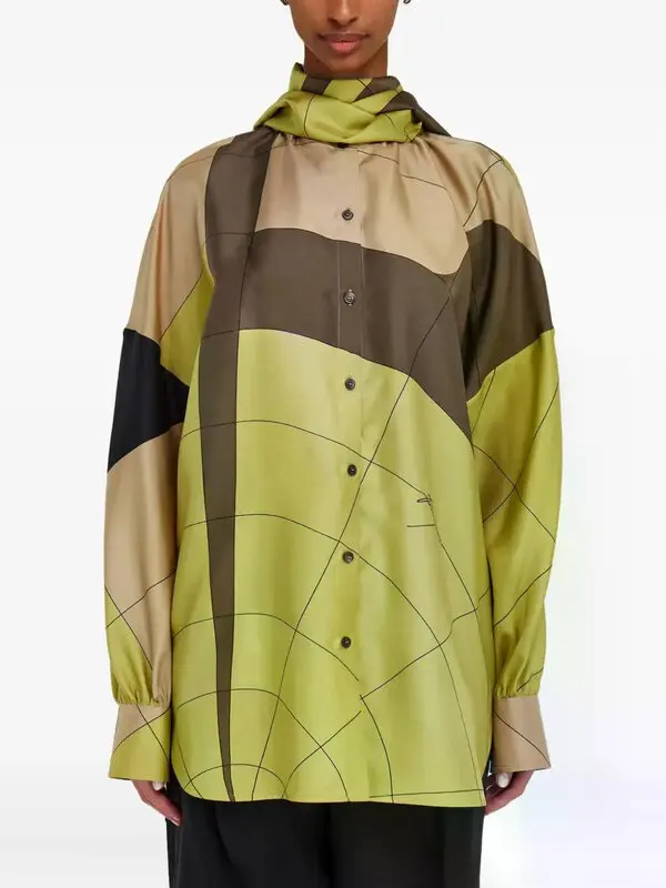 FERRAGAMO Sash-detail Silk Shirt