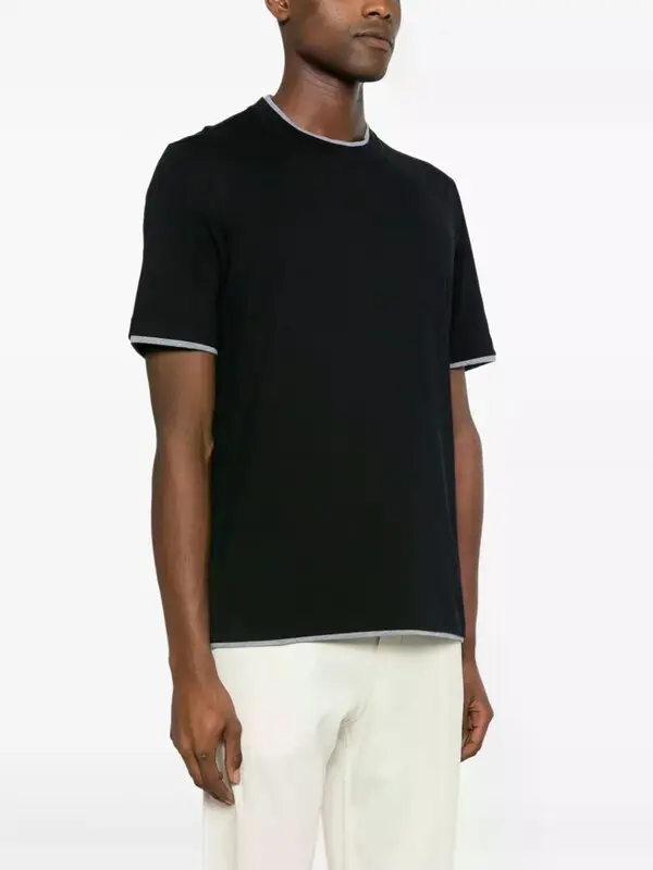 Brunello Cucinelli Layered-effect T-shirt - Black