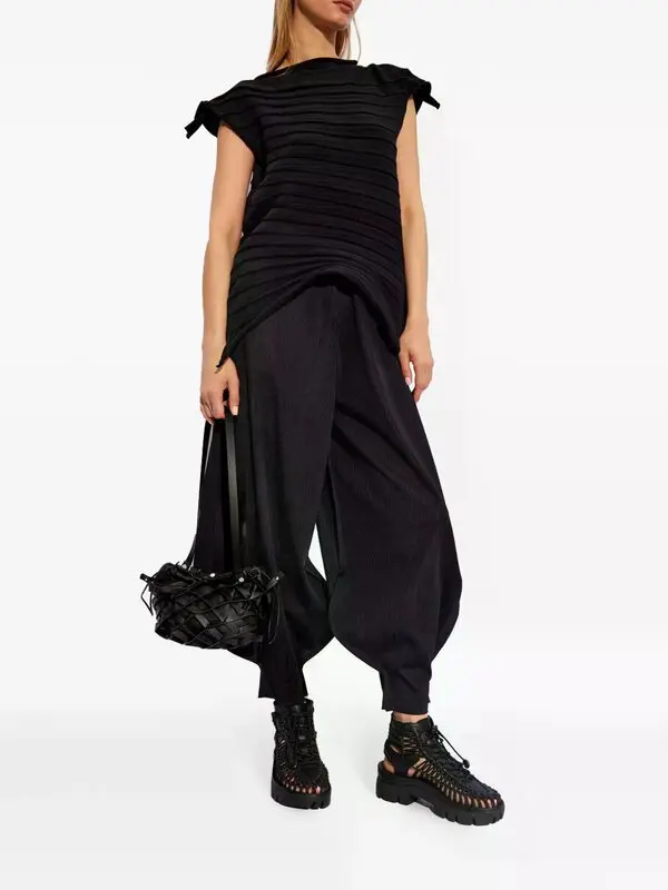 Issey Miyake Asymmetrical Stripe Top
