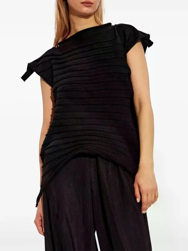 Issey Miyake Asymmetrical Stripe Top