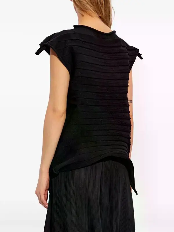 Issey Miyake Asymmetrical Stripe Top