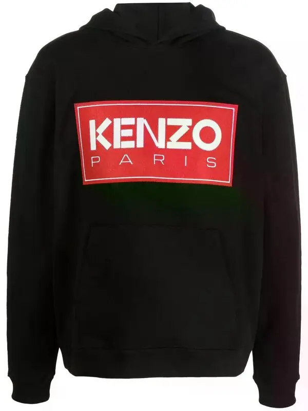 Kenzo Logo-print Detail Hoodie - Black