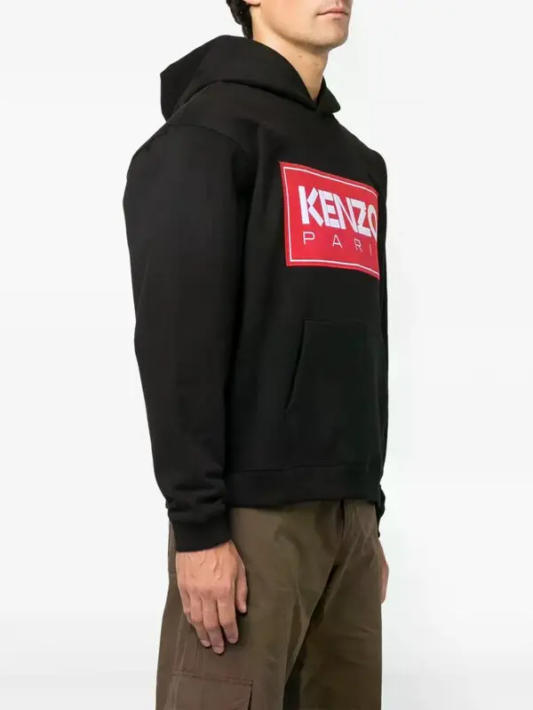 Kenzo Logo-print Detail Hoodie - Black