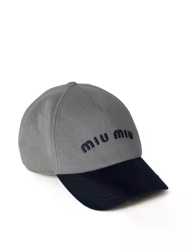 Miu Miu Drill Cap - Grey