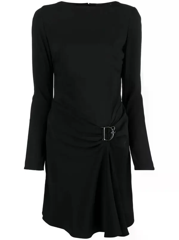 Dsquared2 Logo-plaque Draped Dress