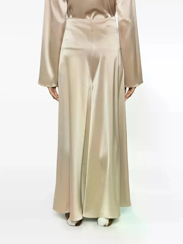 Nanushka Satin Palazzo Trousers - Neutrals