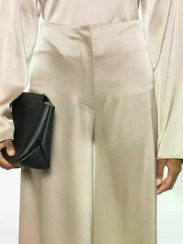 Nanushka Satin Palazzo Trousers - Neutrals