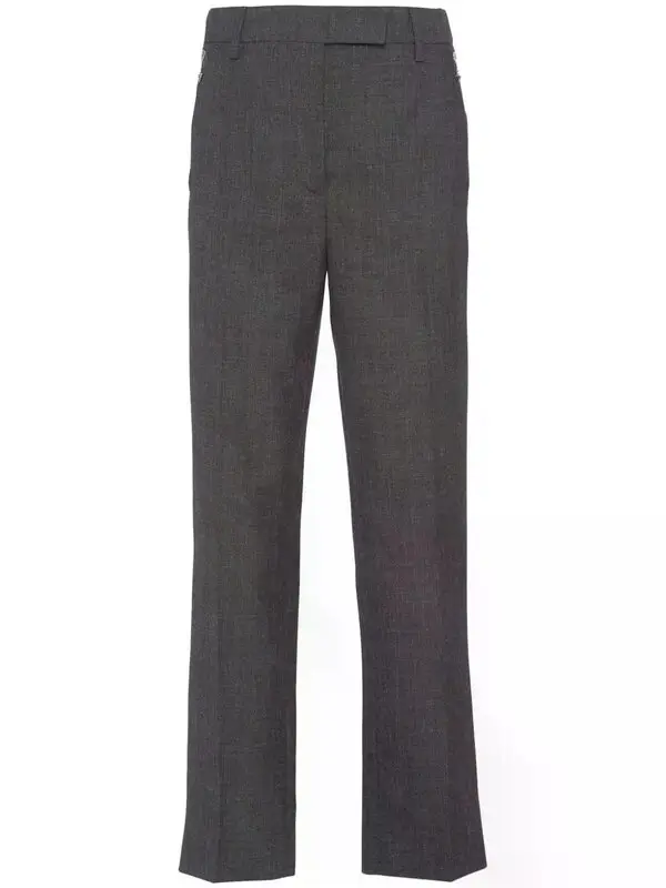 Prada Wool Trousers With Zip Pockets