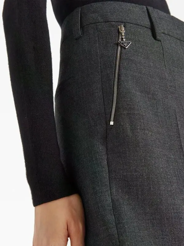 Prada Wool Trousers With Zip Pockets