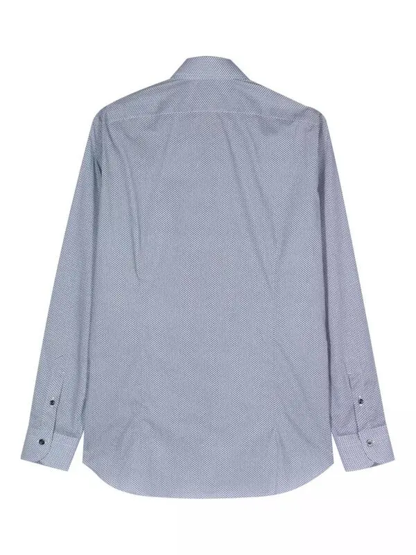 MAZZARELLI Geometric-pattern Shirt - Blue