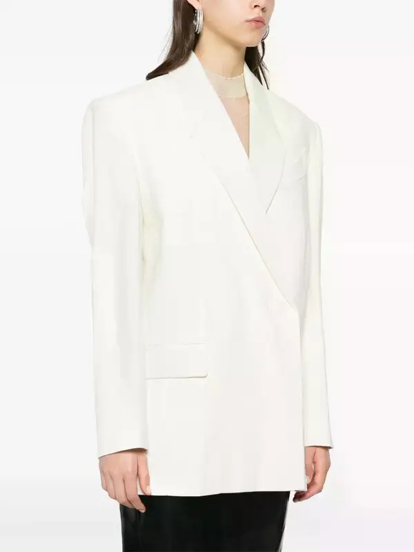 MUGLER Double-breasted Twill Blazer