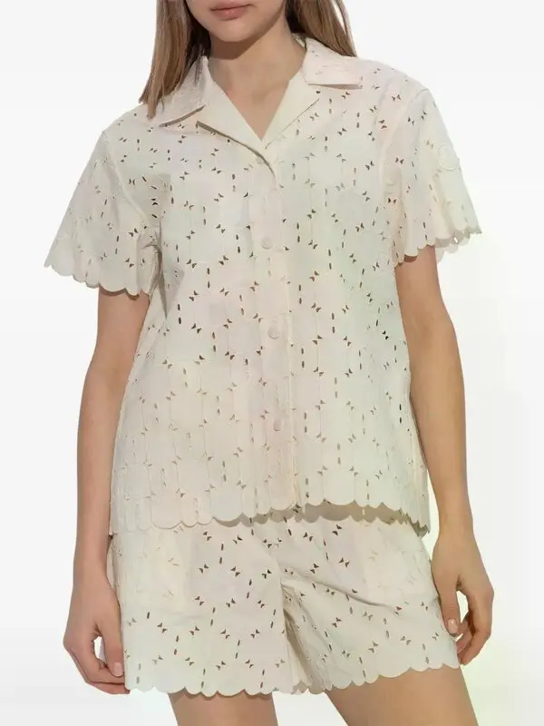 Moncler Broderie-anglaise Shirt - White