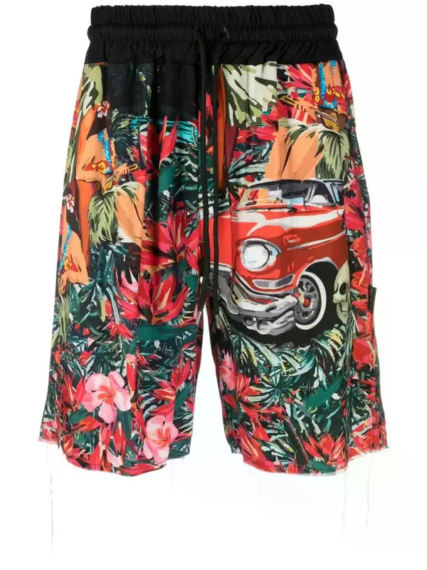 MAUNA KEA Graphic Print Track Shorts