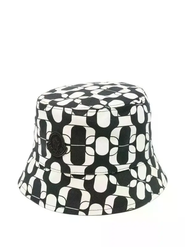 Moncler Printed Bucket Hat - Black