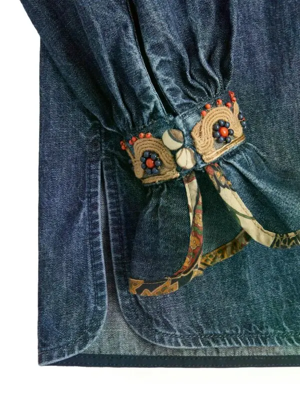 Valentino Garavani Embroidered Chambray Blouse