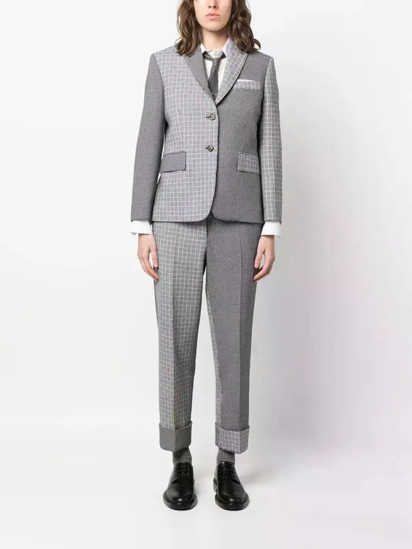 Thom Browne Mix-print Single-breasted Blazer