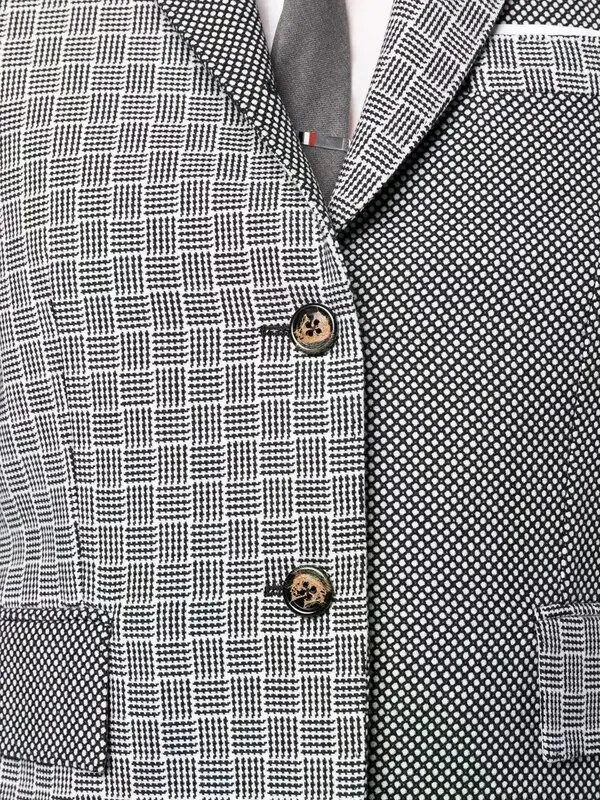 Thom Browne Mix-print Single-breasted Blazer