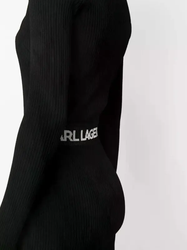 Karl Lagerfeld Logo-print Ribbed Dress