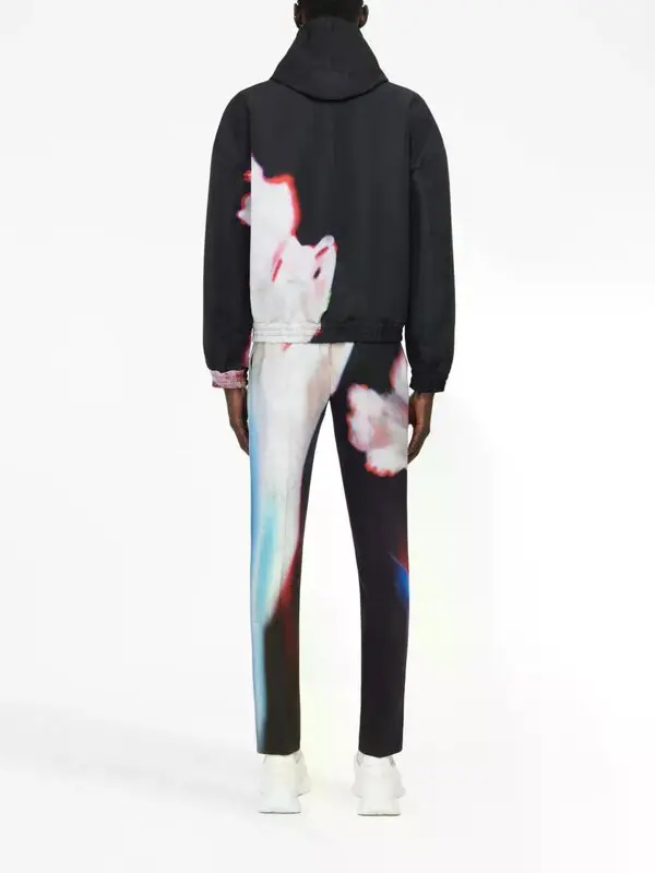 Alexander McQueen Solarised Flower Hooded Jacket