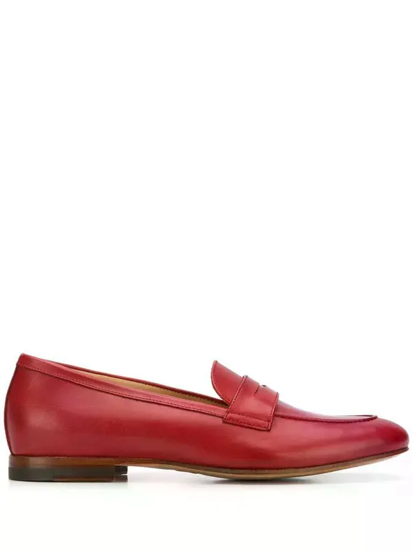 SCAROSSO Valeria Penny Loafers - Red