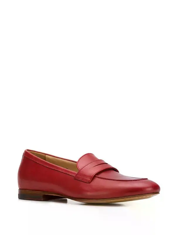 SCAROSSO Valeria Penny Loafers - Red