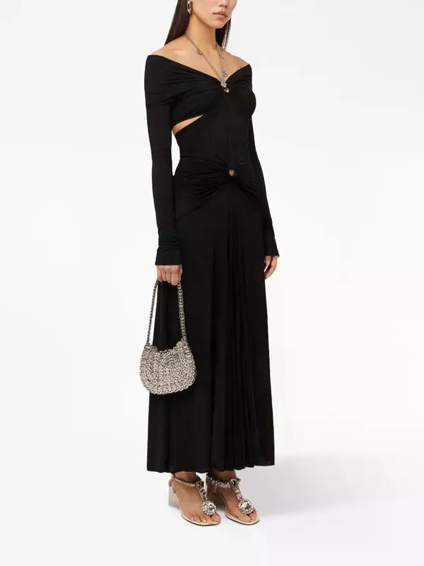 Rabanne Chain-detail Draped Long Dress