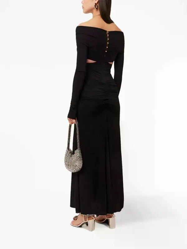 Rabanne Chain-detail Draped Long Dress