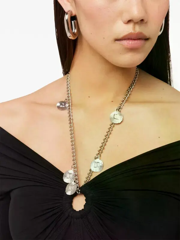 Rabanne Chain-detail Draped Long Dress