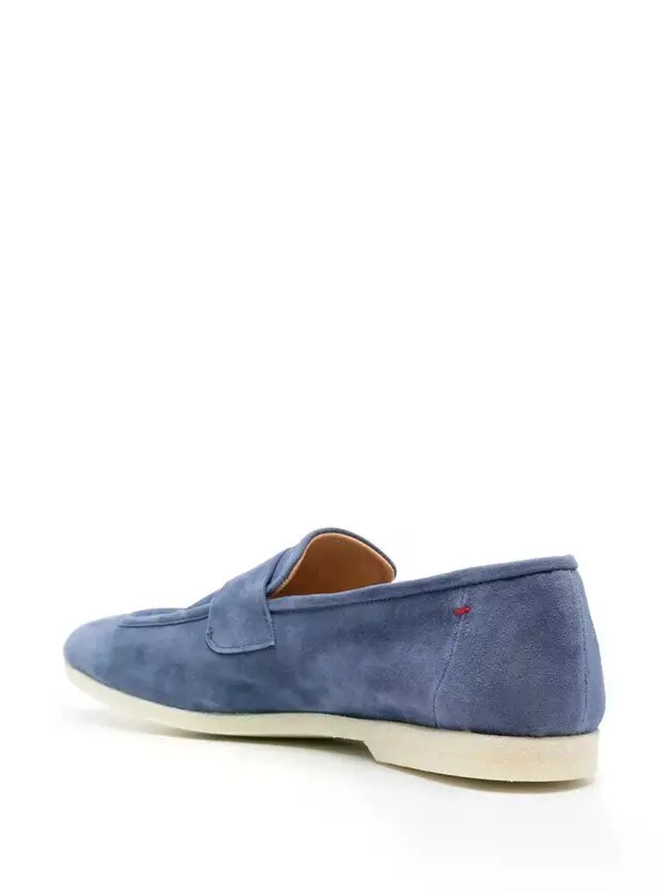 Kiton Square-toe Suede Loafers