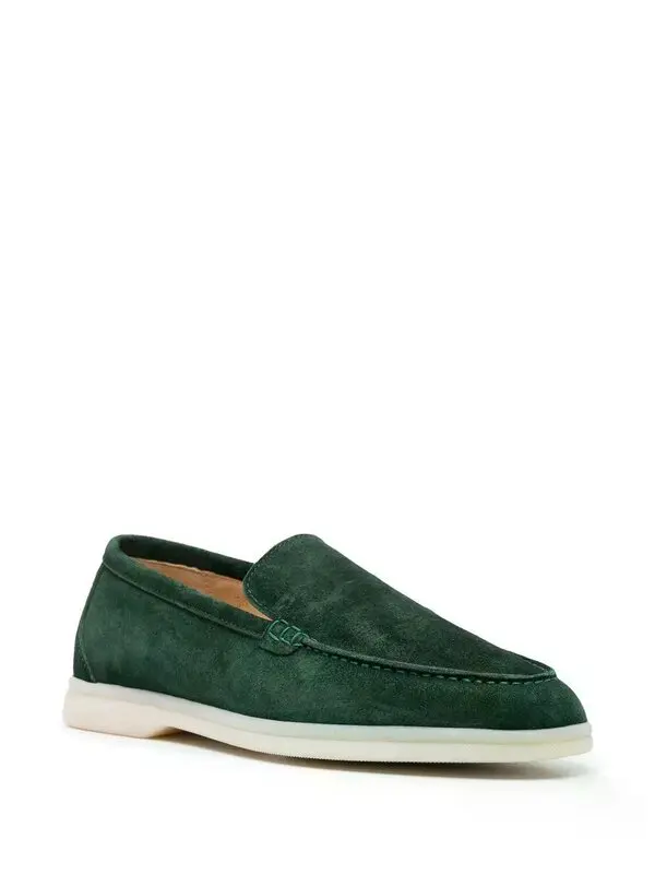 SCAROSSO Ludovica Suede Loafers - Green