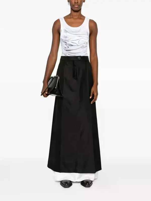 PETER DO Double-layer A-line Maxi Skirt