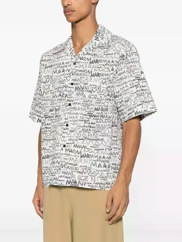 Marni Pencil Logo-print Shirt