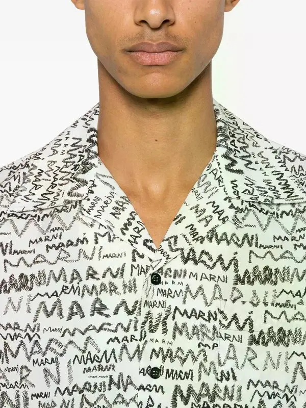 Marni Pencil Logo-print Shirt