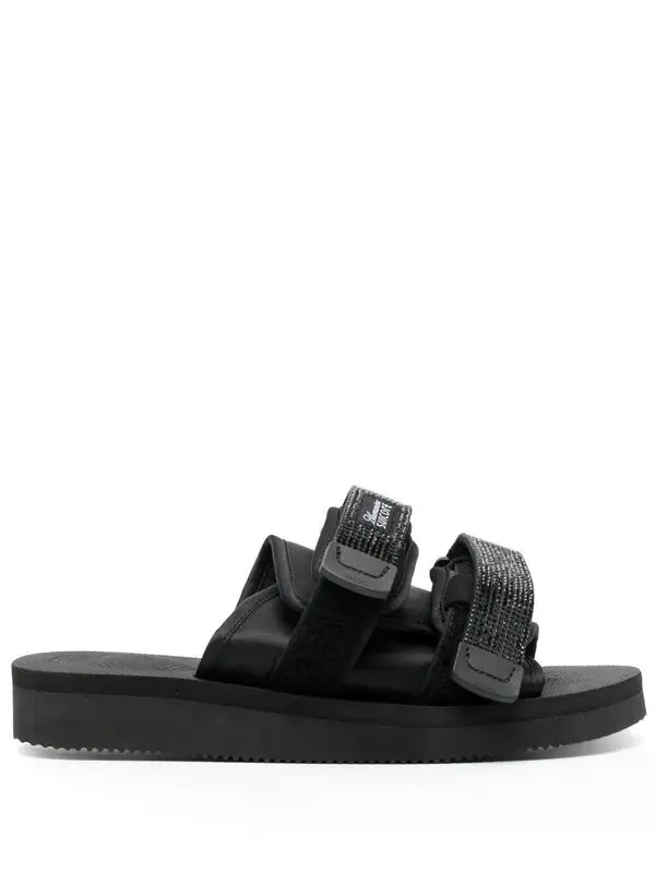 Blumarine Logo-patch Touch-strap Slides