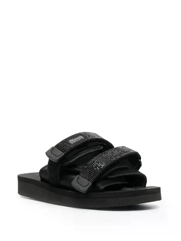Blumarine Logo-patch Touch-strap Slides