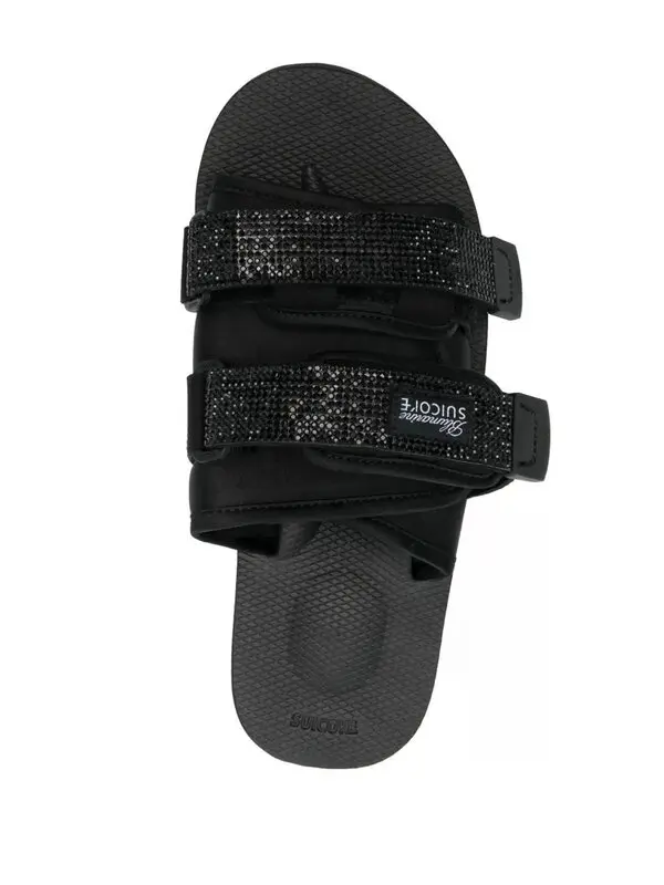 Blumarine Logo-patch Touch-strap Slides