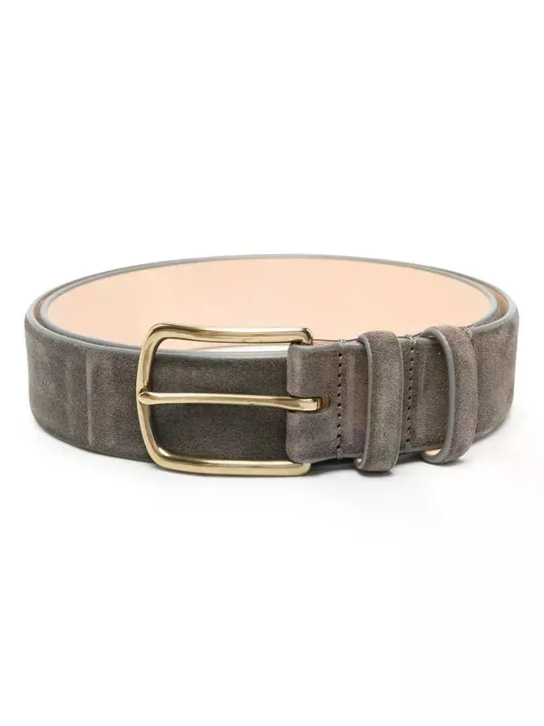 Officine Creative Suede Buckle Belt - Grey