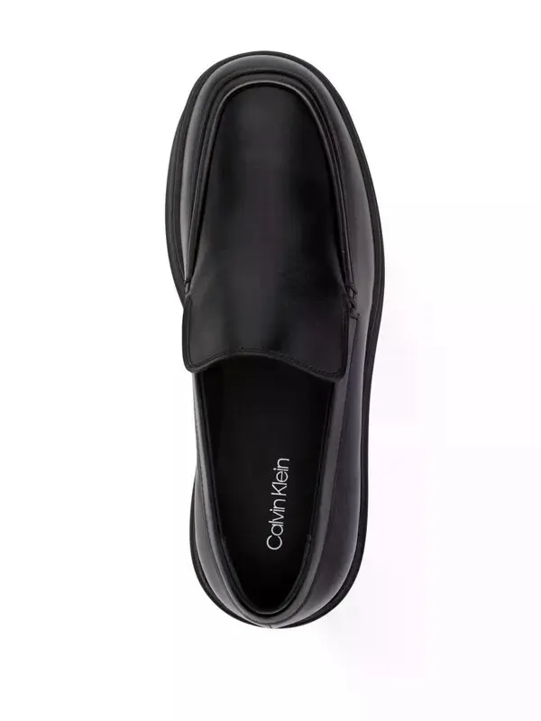 Calvin Klein Round-toe Leather Loafers