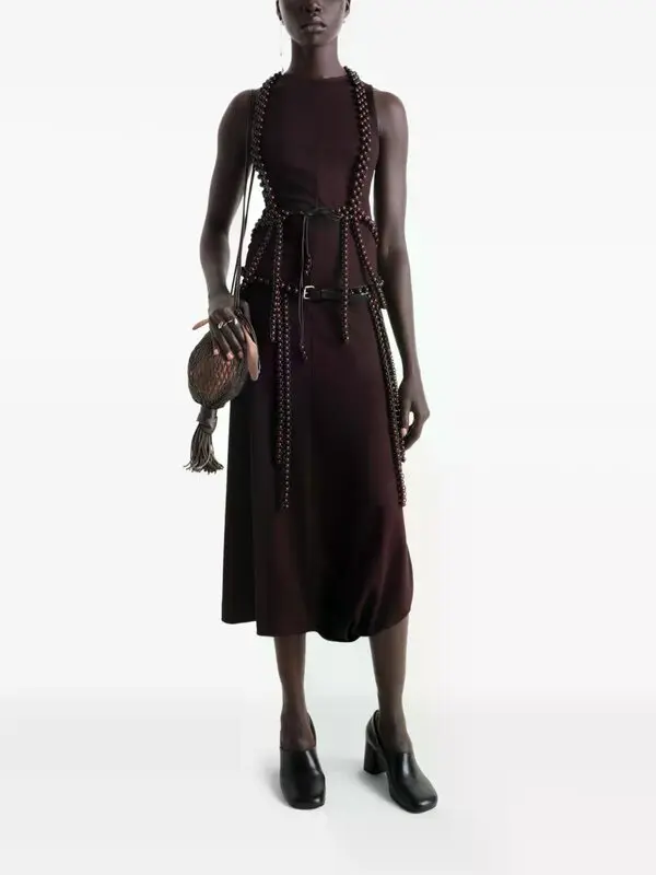 LEMAIRE Twisted-hem Midi Dress - Red
