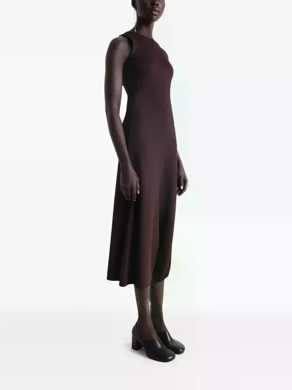 LEMAIRE Twisted-hem Midi Dress - Red
