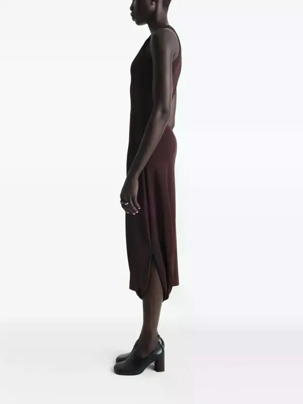 LEMAIRE Twisted-hem Midi Dress - Red