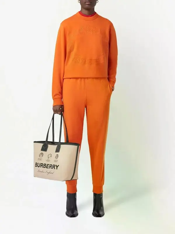 Burberry Logo Patch Cotton Track Pants