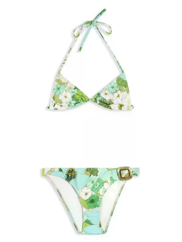 TOM FORD Floral Print Bikini Set - Blue
