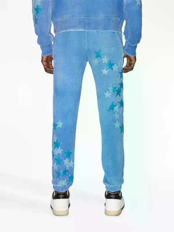 Amiri Star-patch Cotton Track Pants - Blue