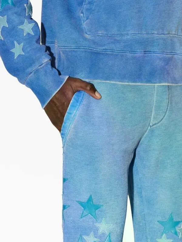 Amiri Star-patch Cotton Track Pants - Blue