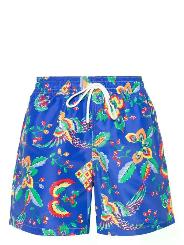 Polo Ralph Lauren Traveler Floral-print Swim Shorts - Blue
