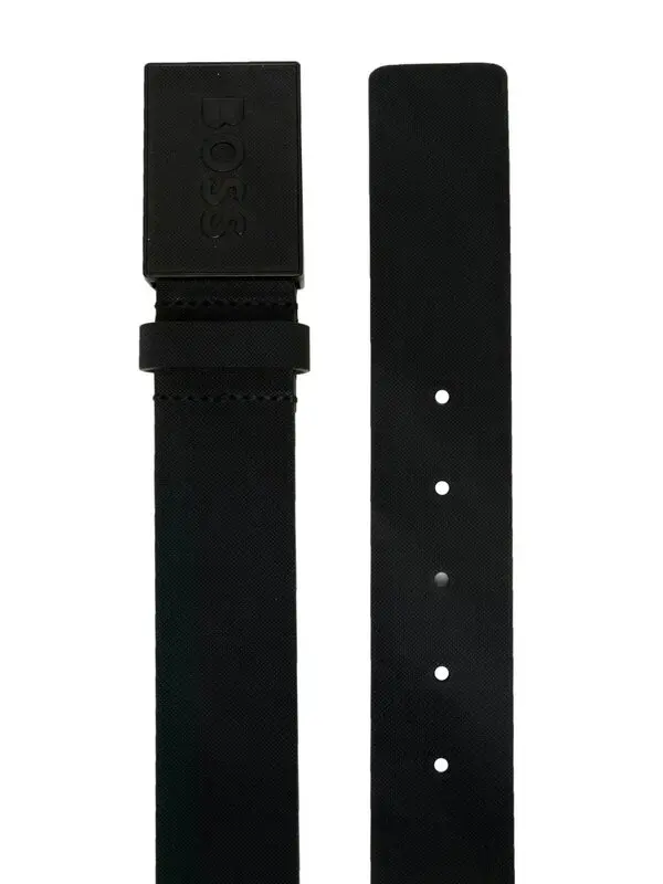 BOSS Logo-plaque Leather Belt