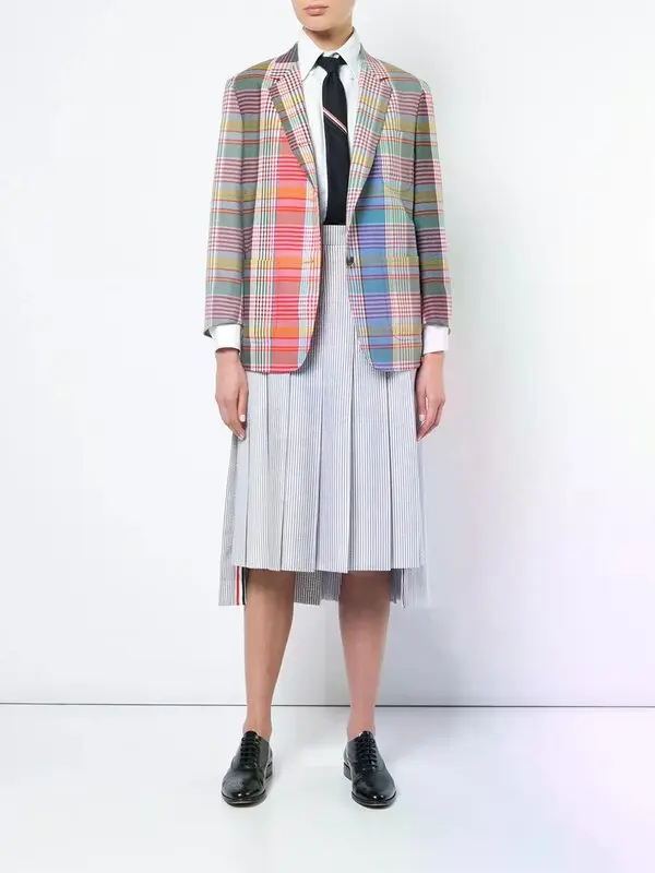 Thom Browne Seersucker Pleated Skirt