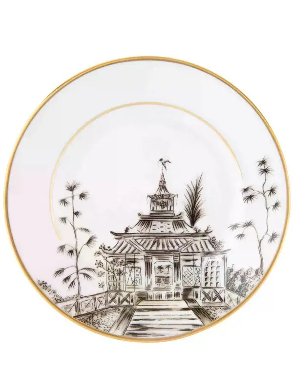 PINTO PARIS Vieux Kyoto Bread Plate - Black