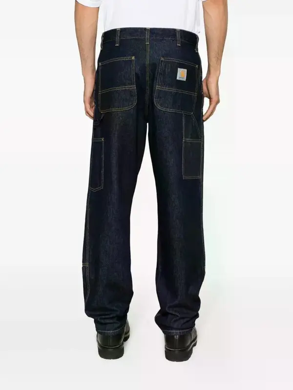 Carhartt Work In Progress Double Knee Denim Trousers - Blue